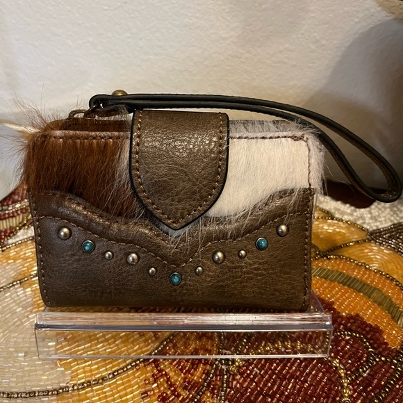 Tony Lama | Bags | Tony Lama Leather Cow Hair Hide Wallet The Hair Is A ...